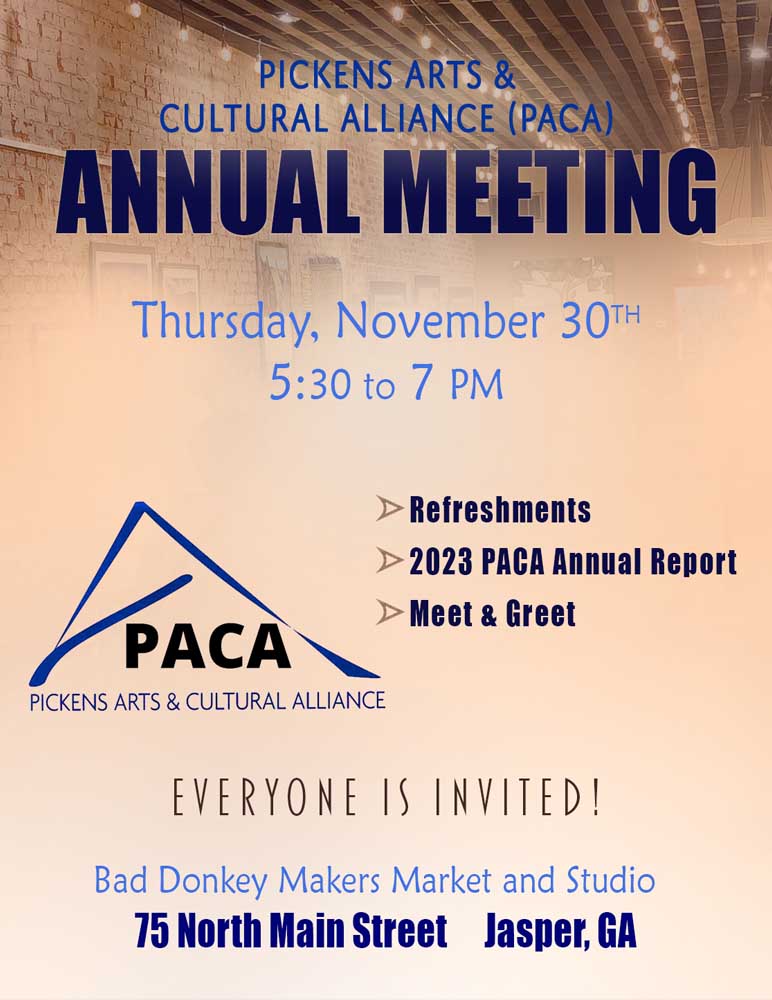 PACA Annual Meeting on November 30, 2023 05:30 PM