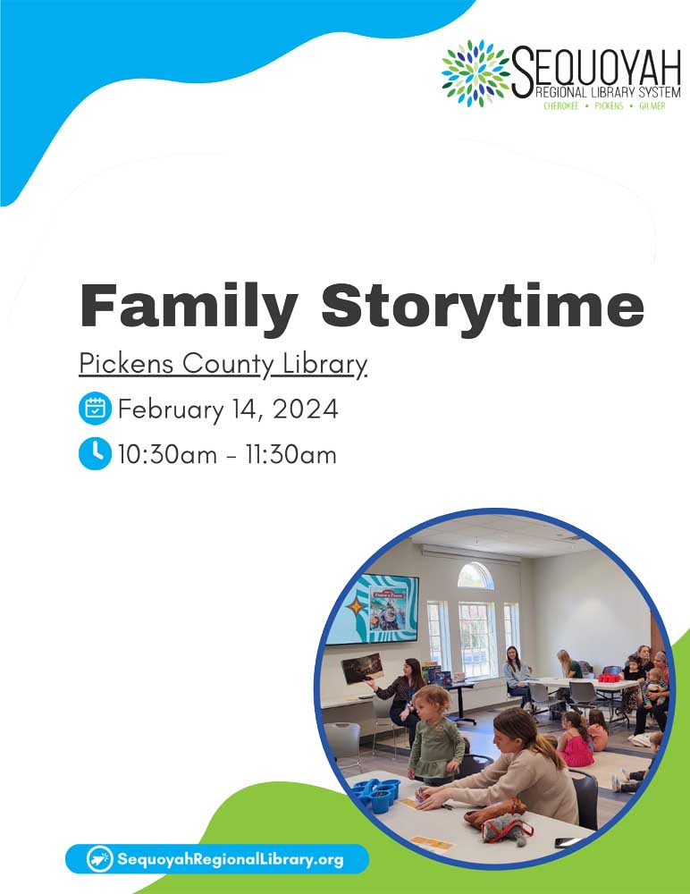 Family Storytime on February 14, 2024 10:30 AM