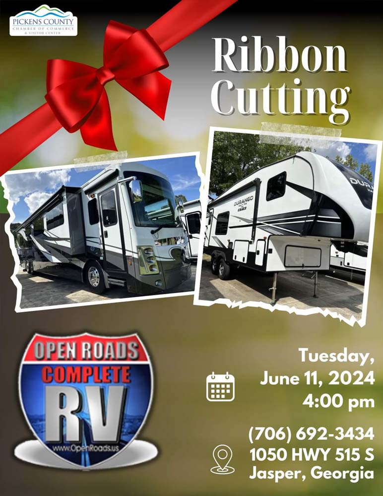 Ribbon Cutting: Open Roads Complete RV on June 11, 2024 04:00 PM